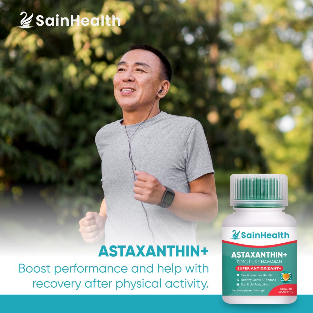 SainHealth Astaxanthin+ 12 mg Pure Hawaiian (Powerful Antioxidant), 50 ...