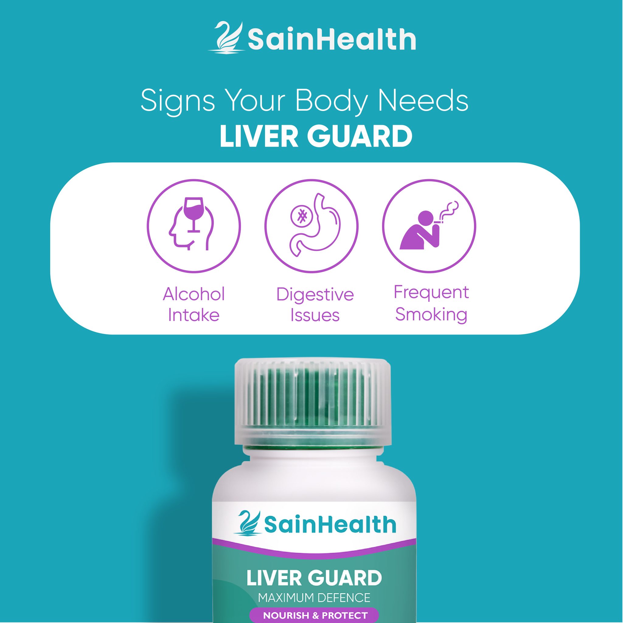 SainHealth Liver Guard Maximum Defence - Natural Liver Detoxification ...