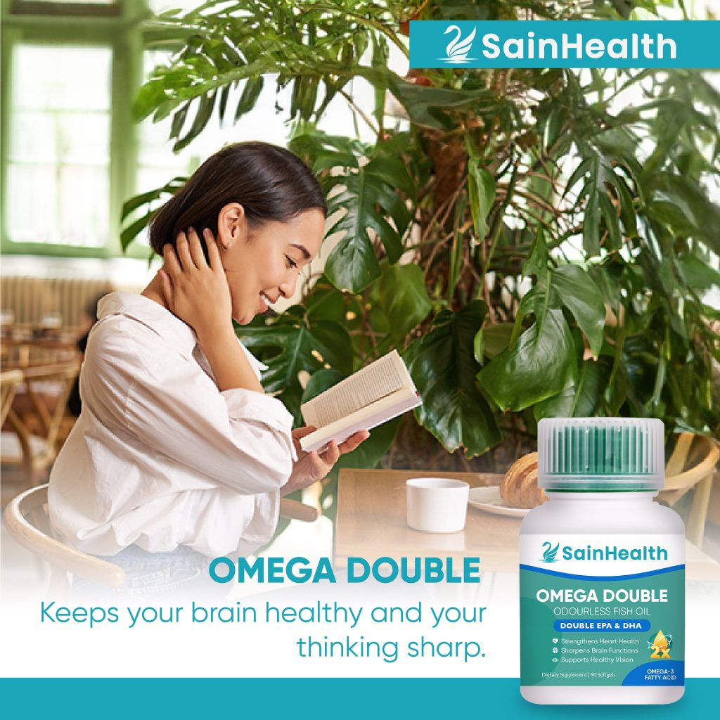 SainHealth Omega Double Odourless Fish Oil - Natural Vitamin E Omega 3 ...
