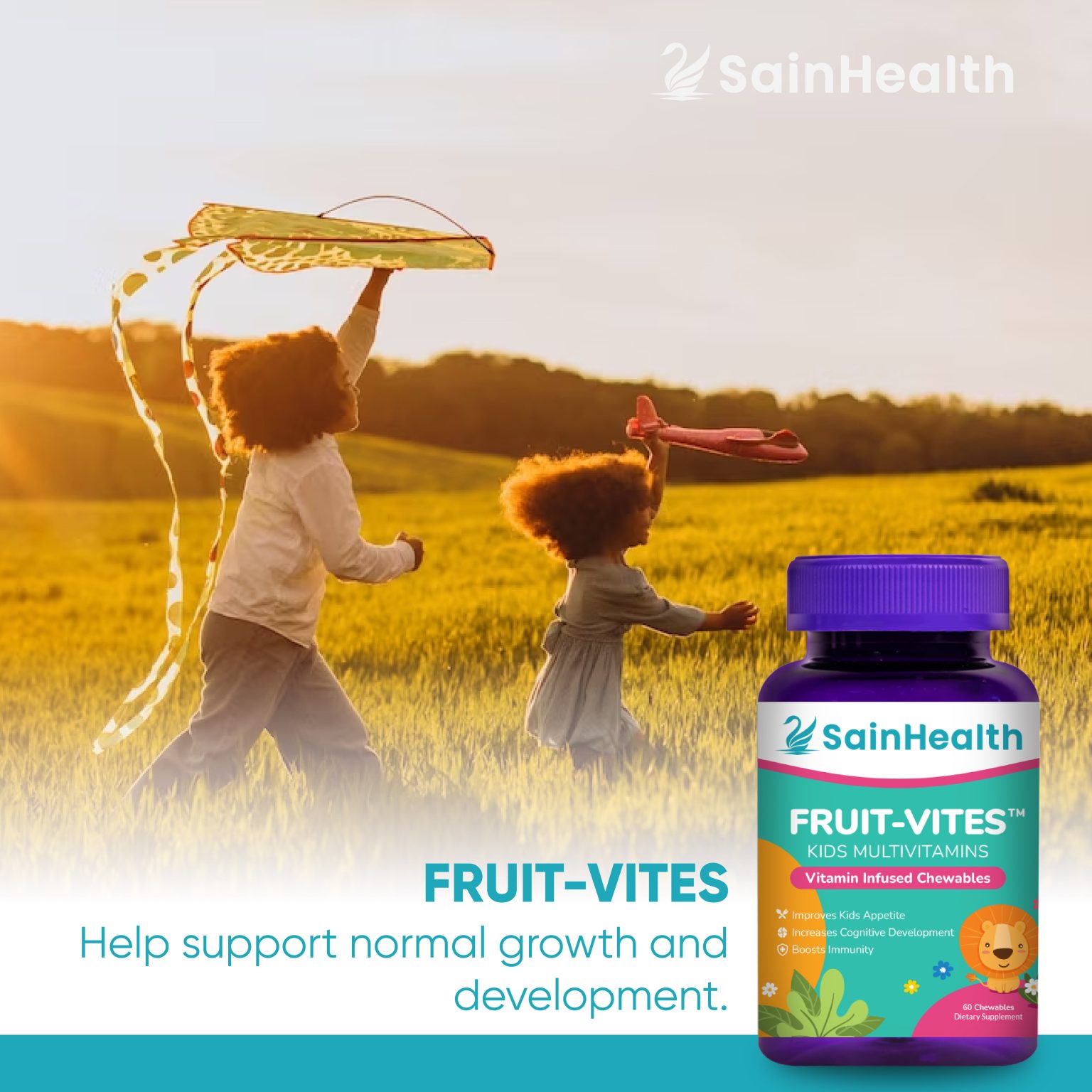 SainHealth Fruit-Vites™ Vitamin Infused Chewables - Kids Multivitamins ...
